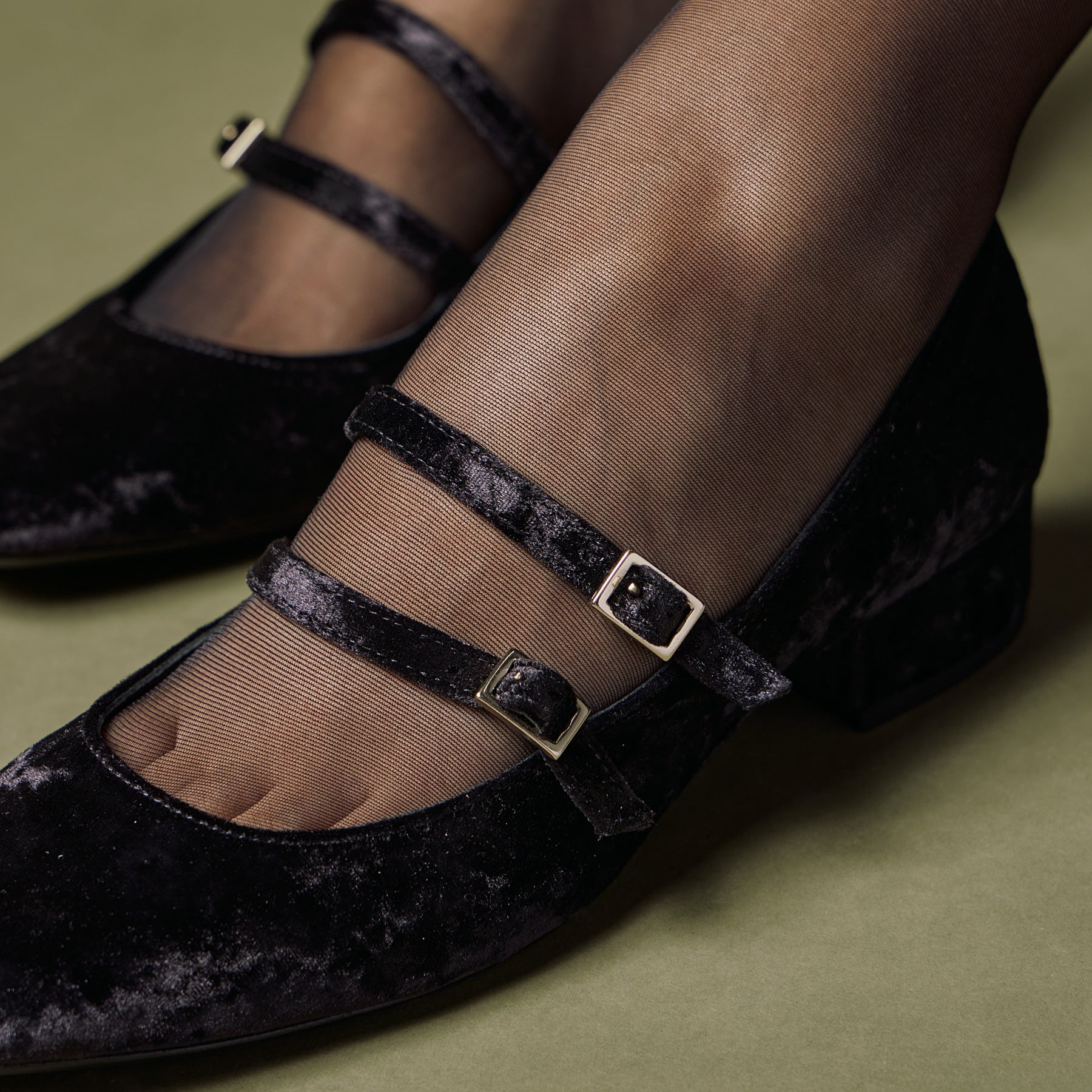 Fabio Rusconi 5915 Μπαλαρίνες Mary Jane - Μαύρο Βελούδο – galleria di ...