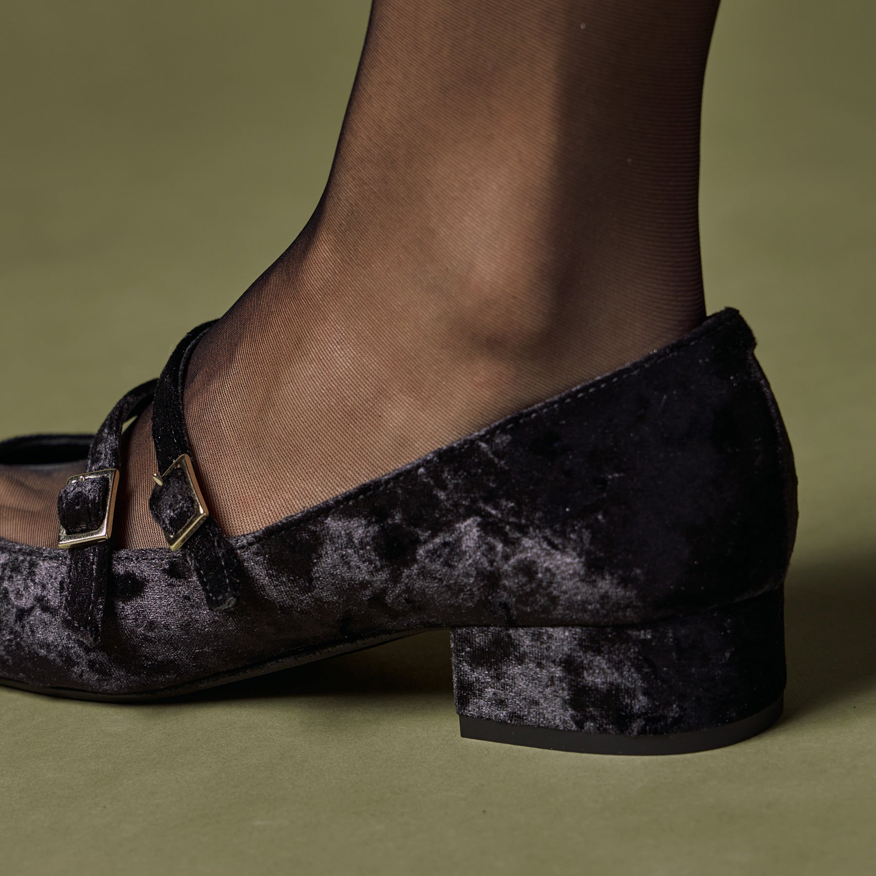 Fabio Rusconi 5915 Μπαλαρίνες Mary Jane - Μαύρο Βελούδο – galleria di ...